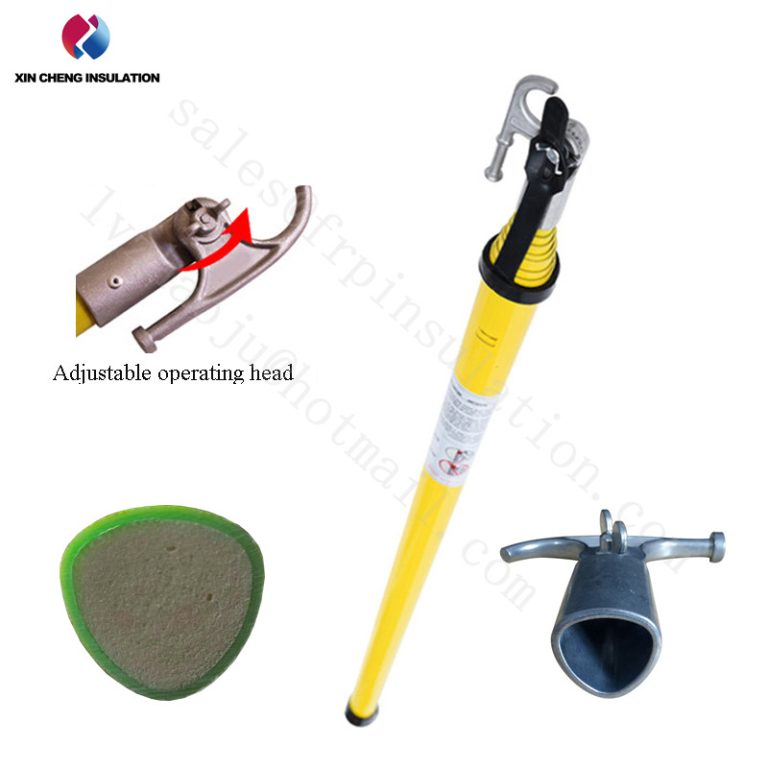 FRP Triangle Telescopic Hot Stick with Operating Rod - hotstick