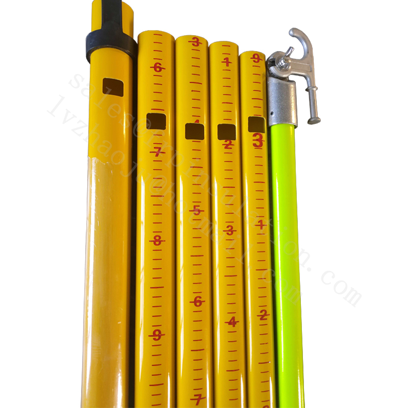 High Voltage Adjustable FRP Triangle Telescopic Operating Rod/Hot Stick ...