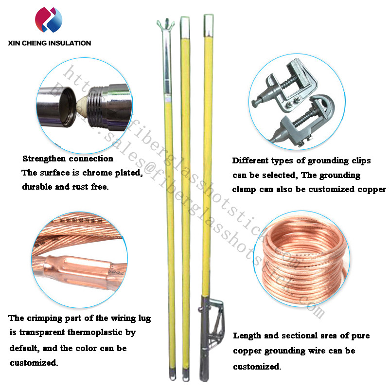 Semi-automatic gun type insulating grounding rod /operating rod - hotstick
